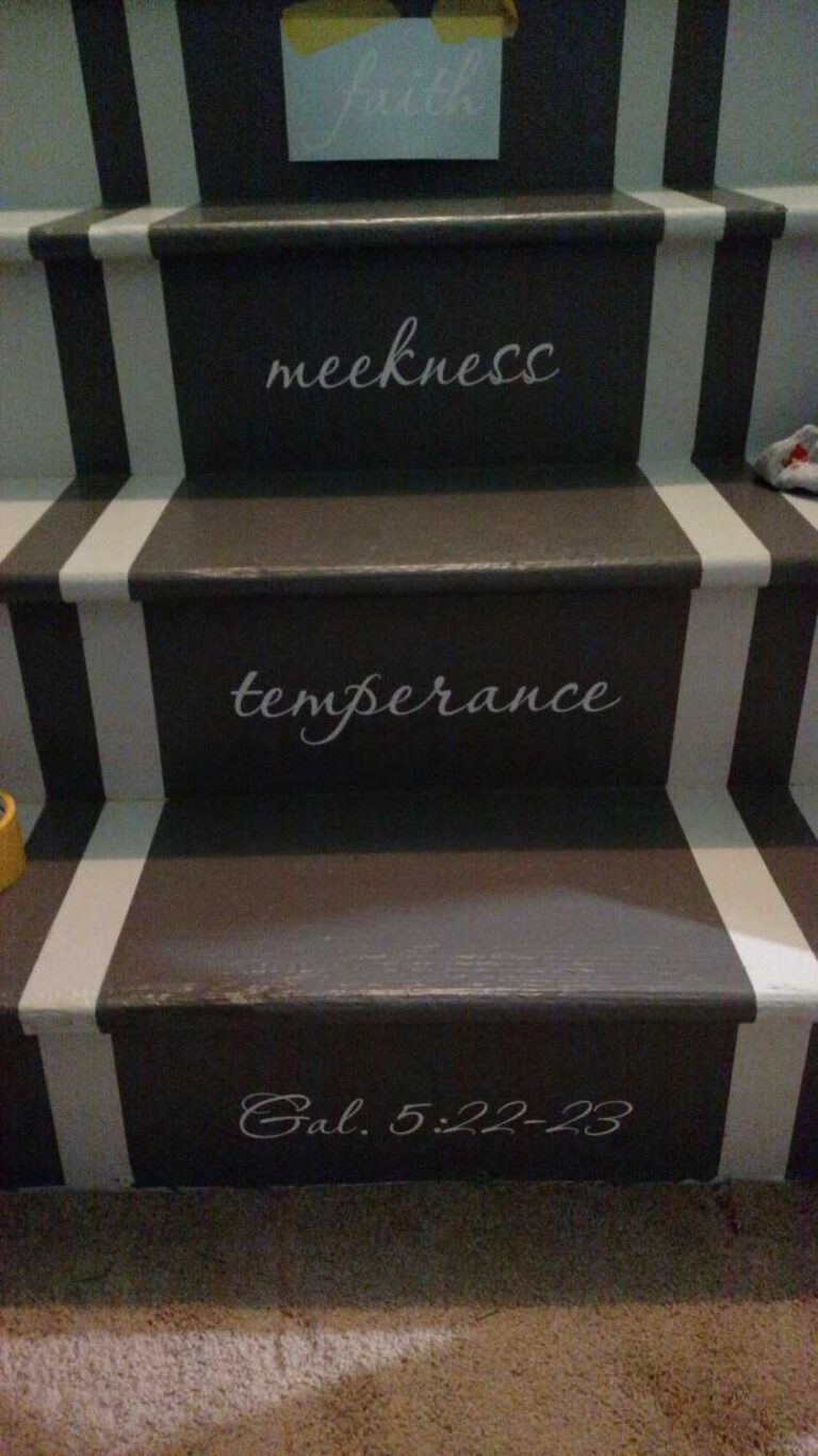 Adding Vinyl Stickers on Stairs – B4 and Afters