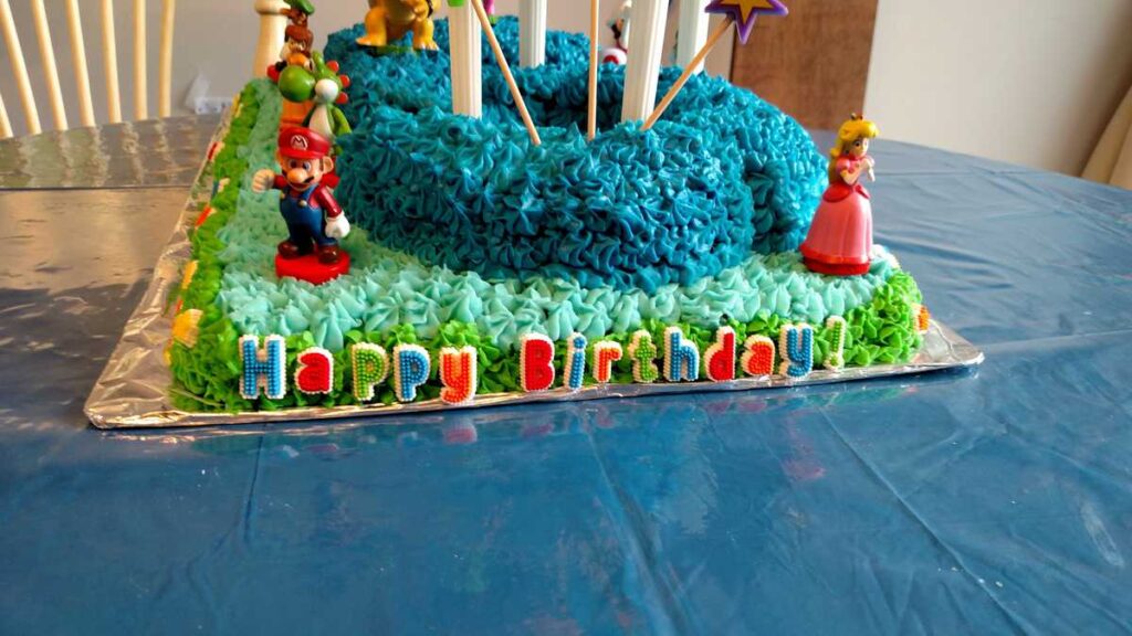 Sonic Mario Birthday Cake by Liberty at B4 and Afters Project Blog