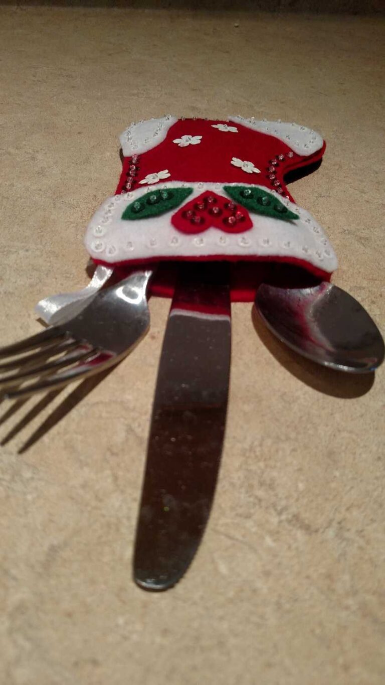Felt Christmas Stocking Silverware Holders – B4 and Afters