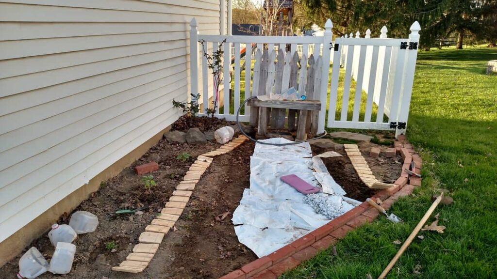 Landscaping the Right Side with a Dry Riverbed – B4 and Afters