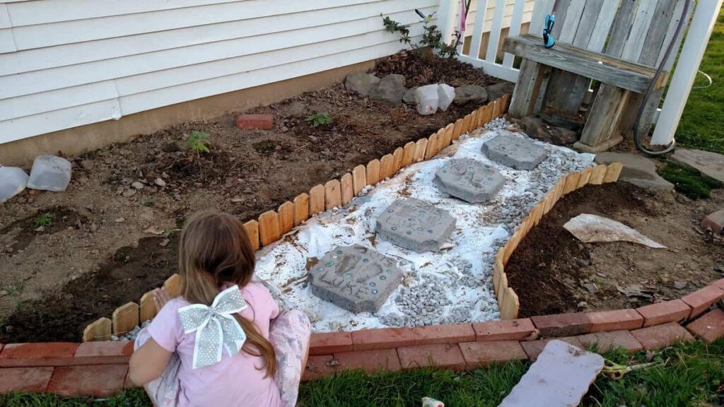 Landscaping the Right Side with a Dry Riverbed – B4 and Afters