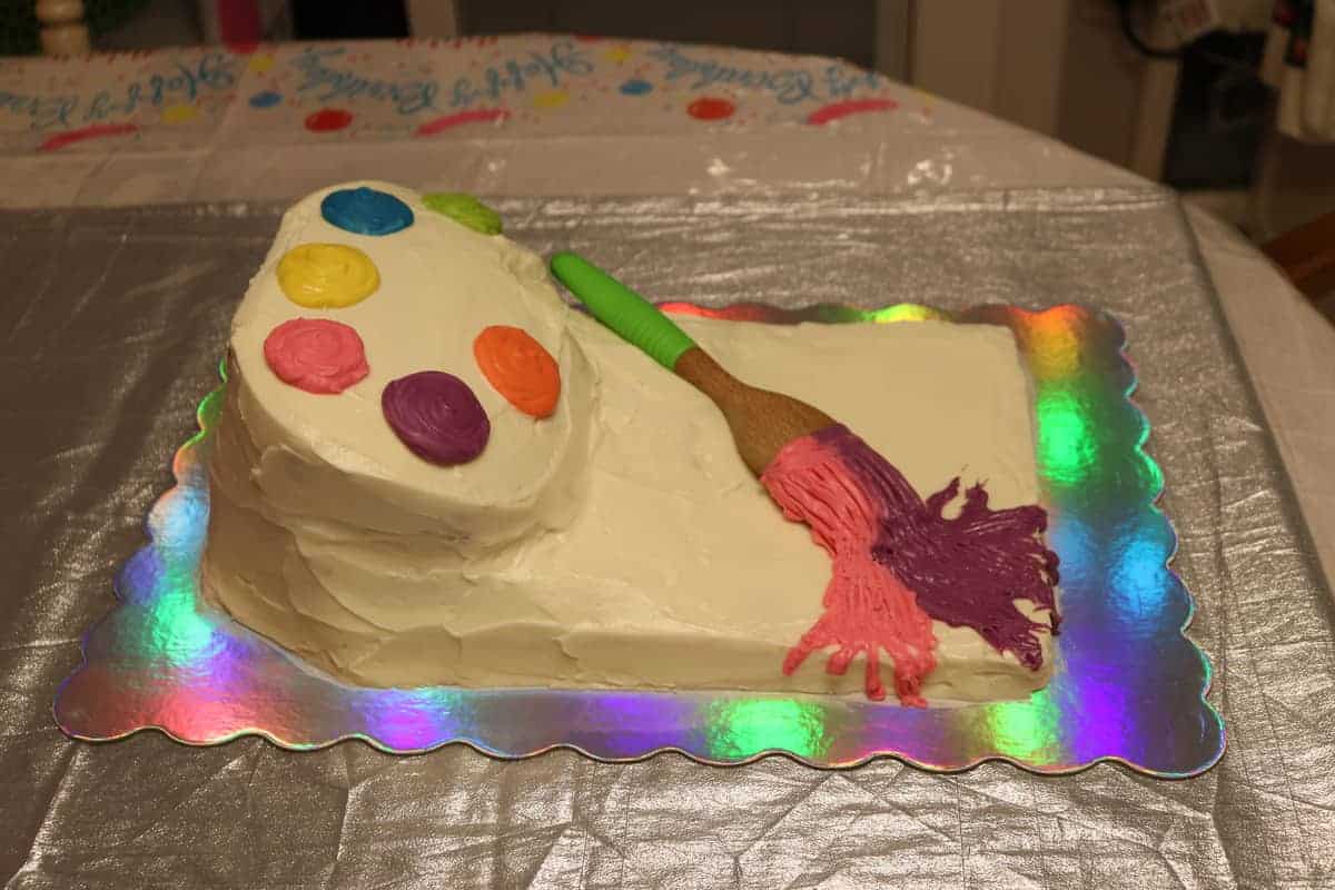 Paint Palette Cake – B4 and Afters