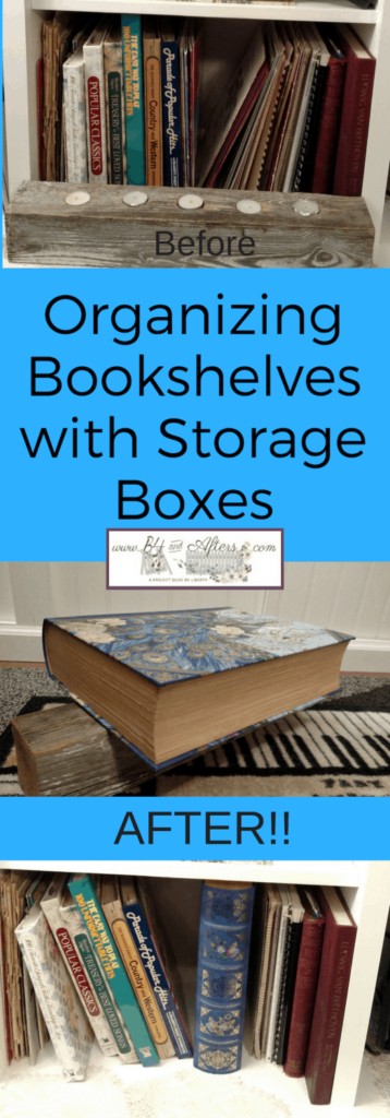 How to Organize Bookshelves using Storage Boxes