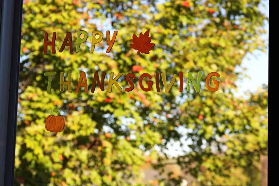 Happy Thanksgiving Window Cling – B4 and Afters
