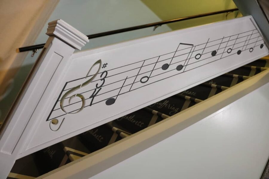 Music Stair Railing – B4 and Afters Basement Custom Stair Railing