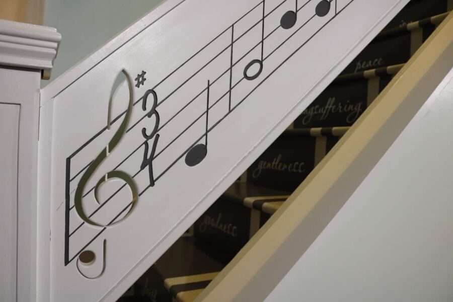 Music Stair Railing – Basement Custom Stair Railing