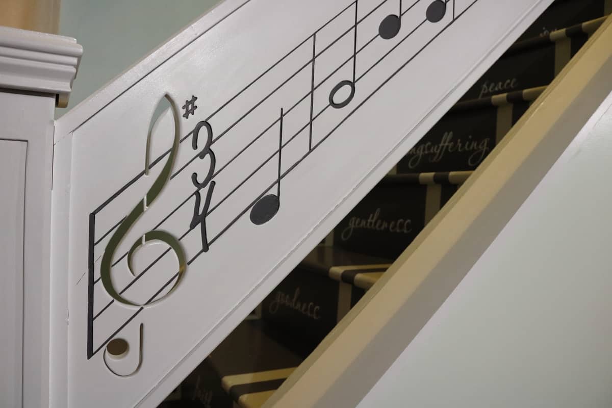Music Stair Railing – Basement Custom Stair Railing