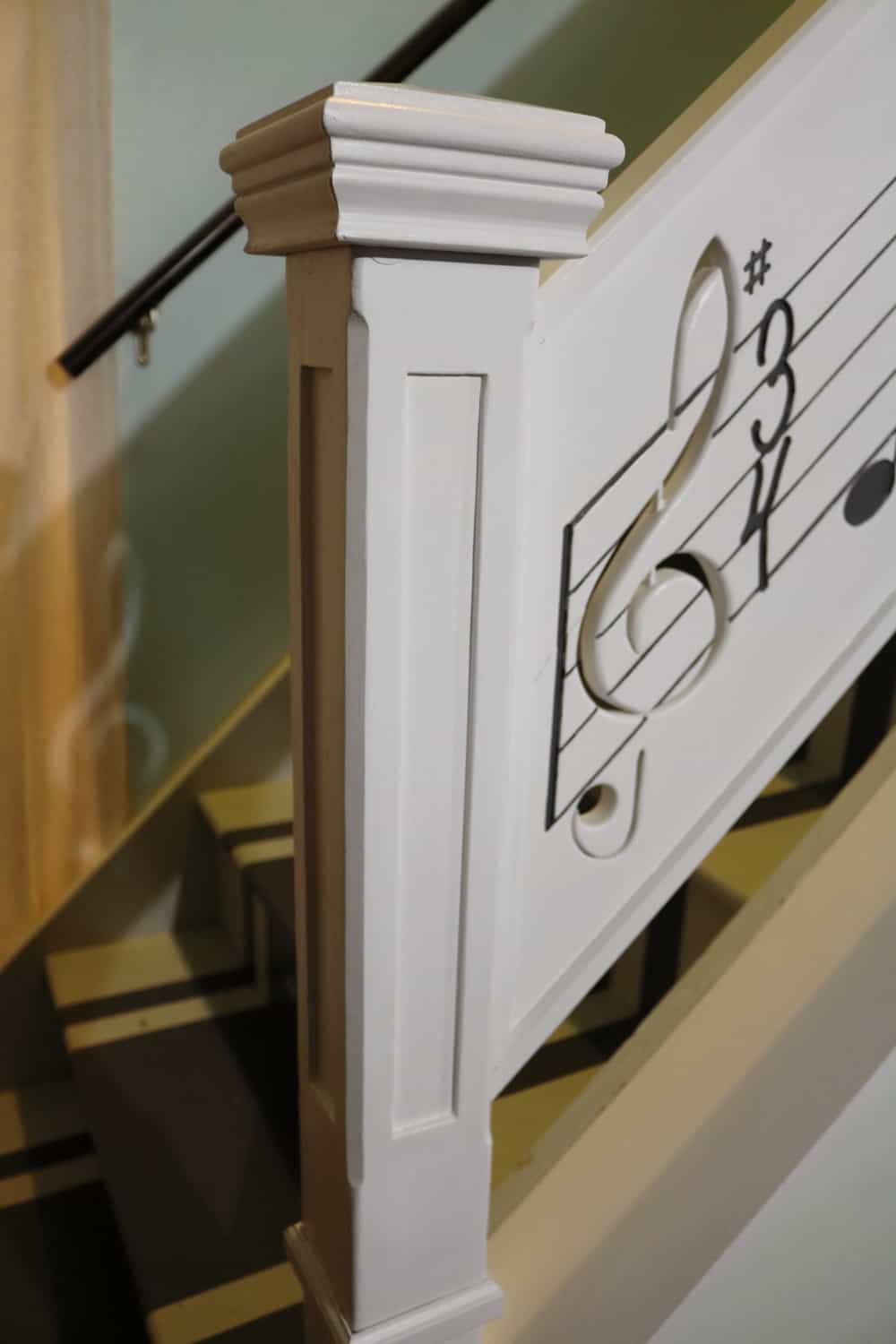 Music Stair Railing – Basement Custom Stair Railing