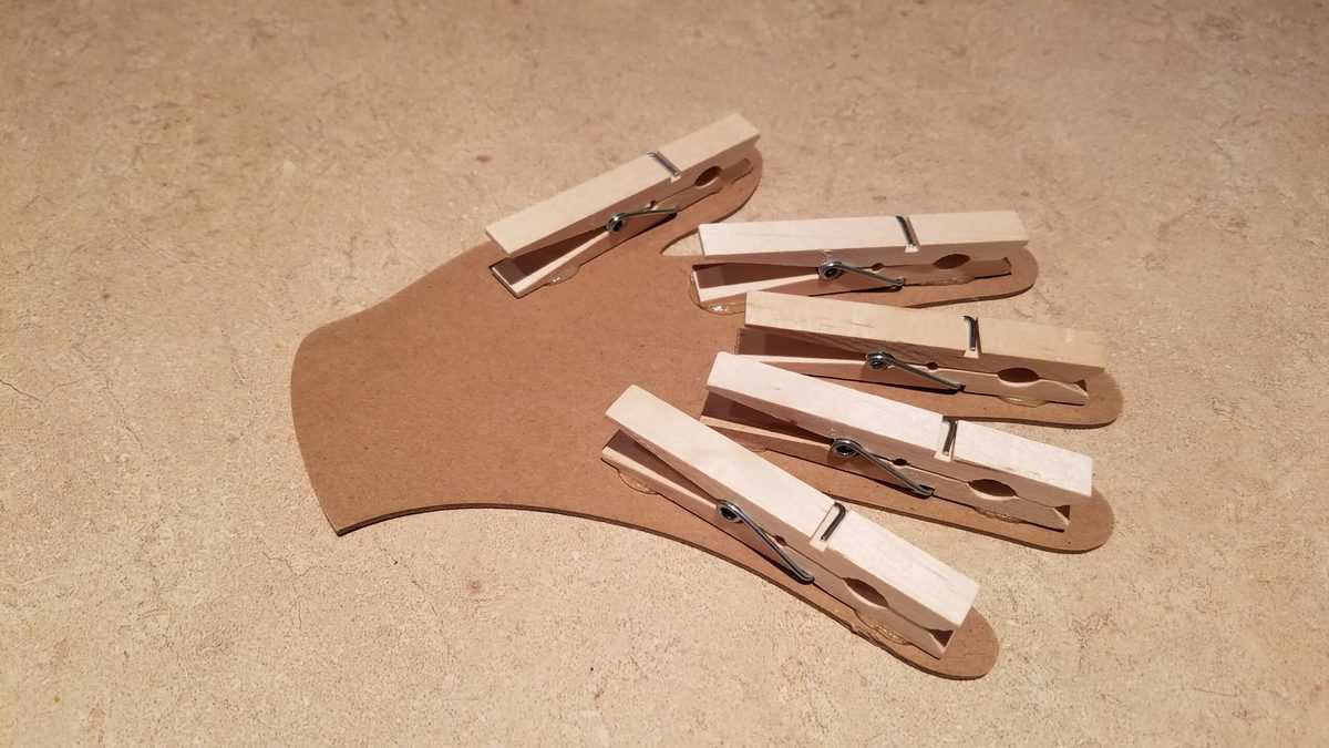 Clothespin Hand, a DIY Challenge Surprise Box – B4 and Afters