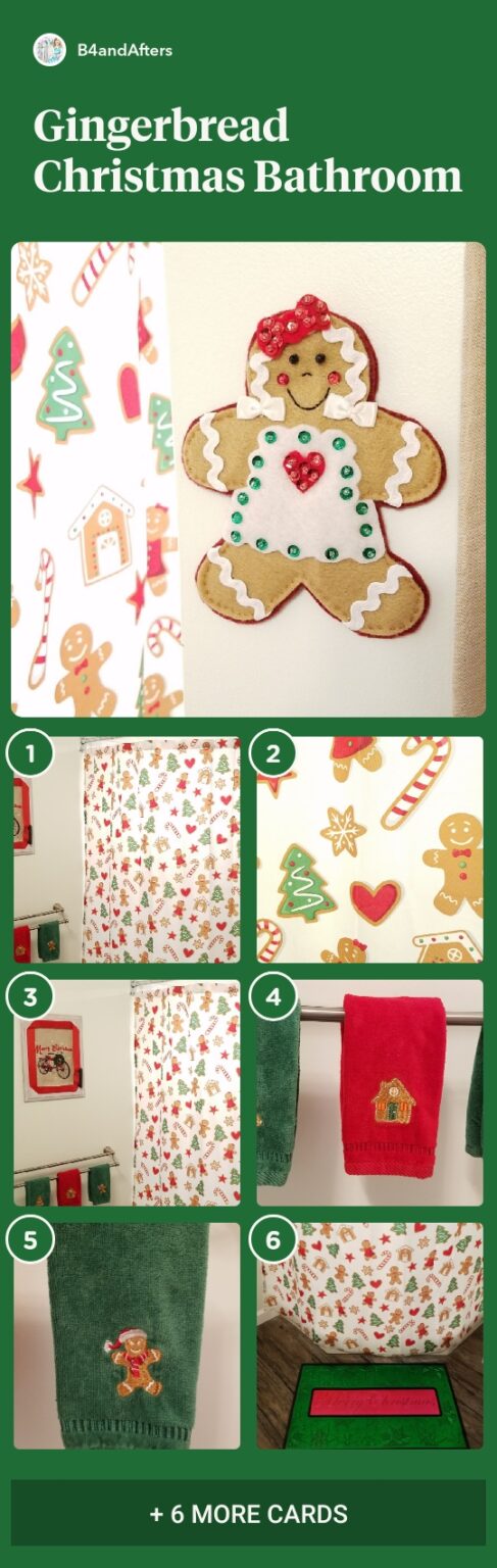 Gingerbread Decor in our Bathroom – B4 and Afters