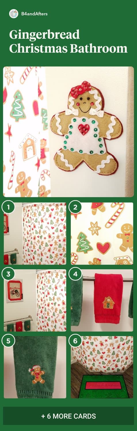 Gingerbread Decor in our Bathroom – B4 and Afters