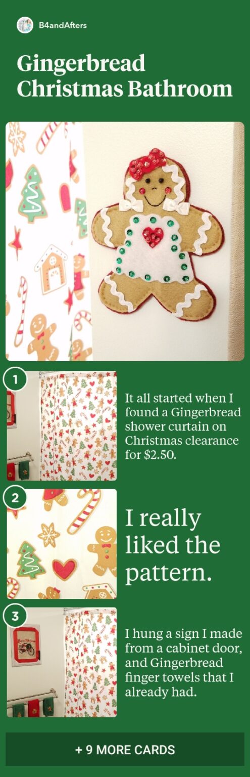 Gingerbread Decor in our Bathroom – B4 and Afters