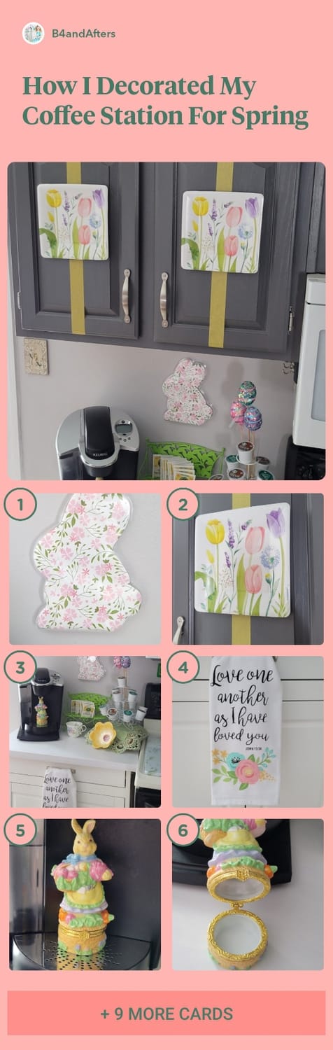 See this Cute Spring Coffee Station – B4 and Afters