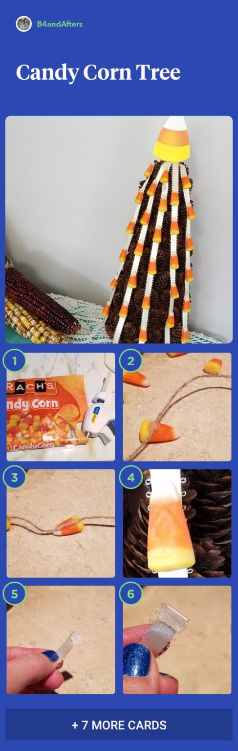 Cute Candy Corn Craft Idea – B4 and Afters --an easy diy for fall