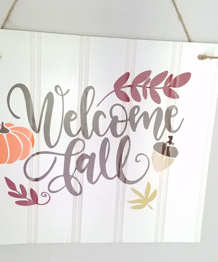 Fall Signs using Leftover Beadboard – B4 and Afters