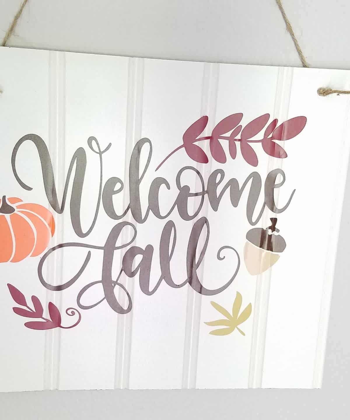 Fall Signs using Leftover Beadboard – B4 and Afters