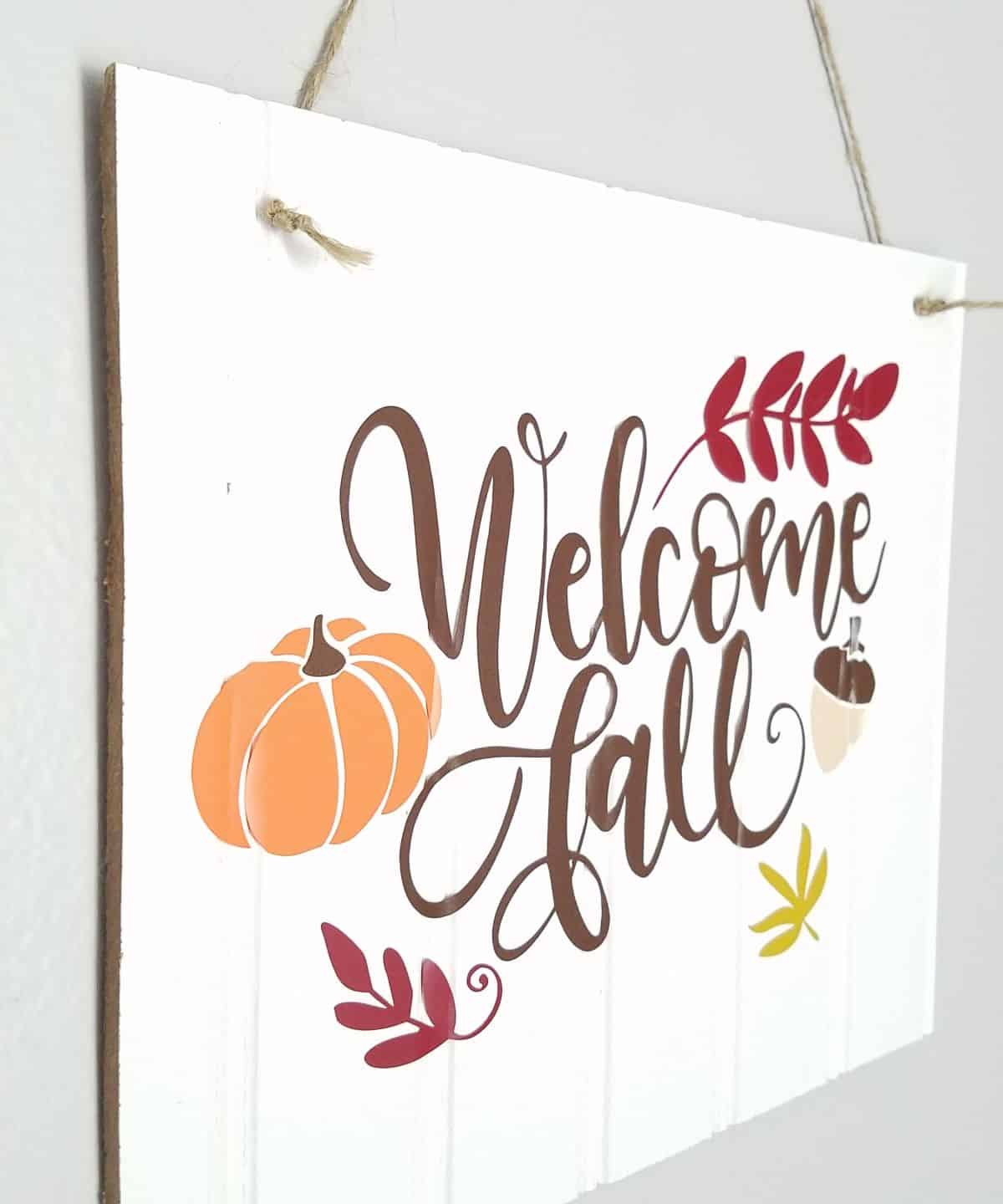 Fall Signs using Leftover Beadboard – B4 and Afters