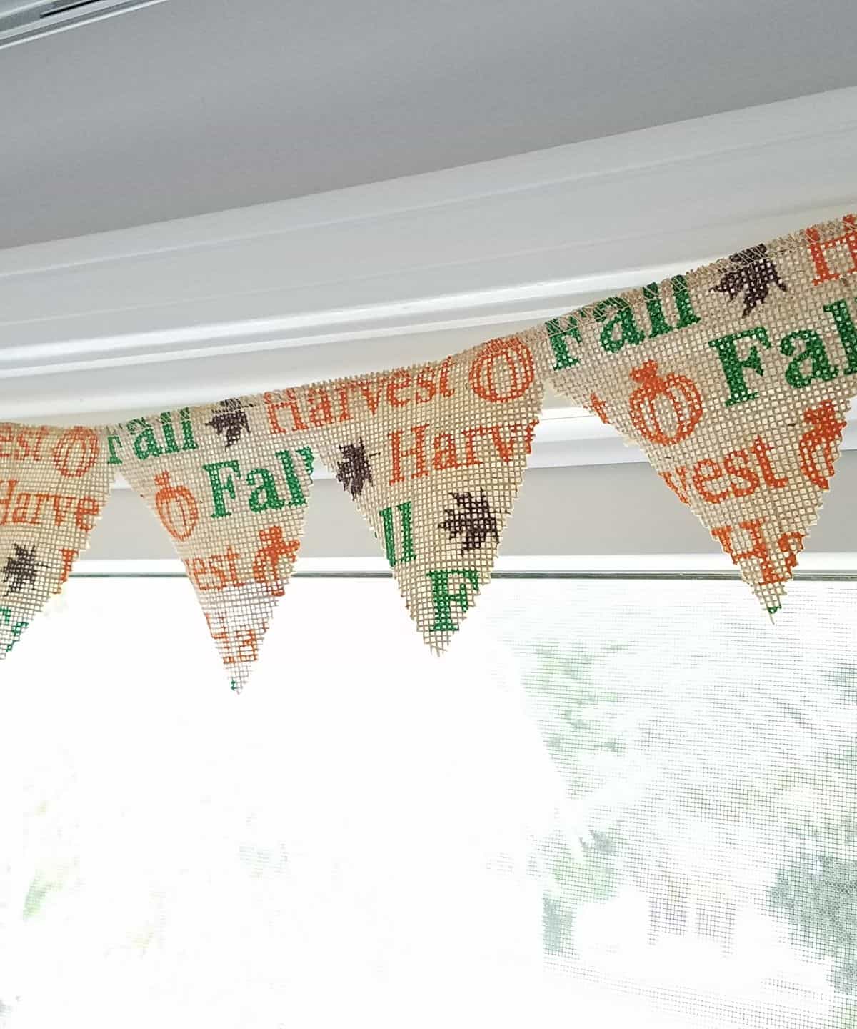 Easy DIY Fall Burlap Banner – B4 and Afters - anyone can do it!