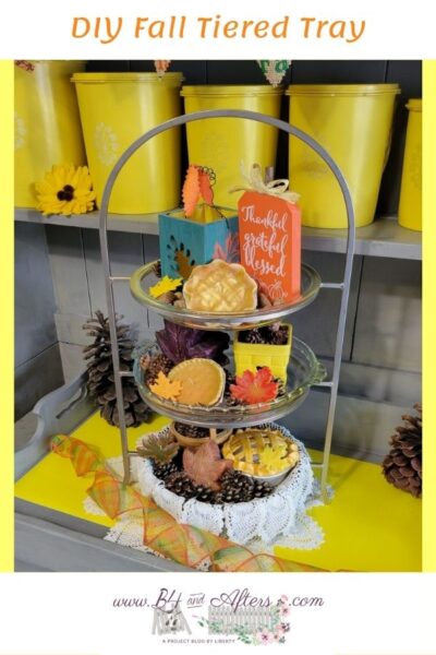 How I Made my own DIY Fall Tiered Tray for $3 – B4 and Afters