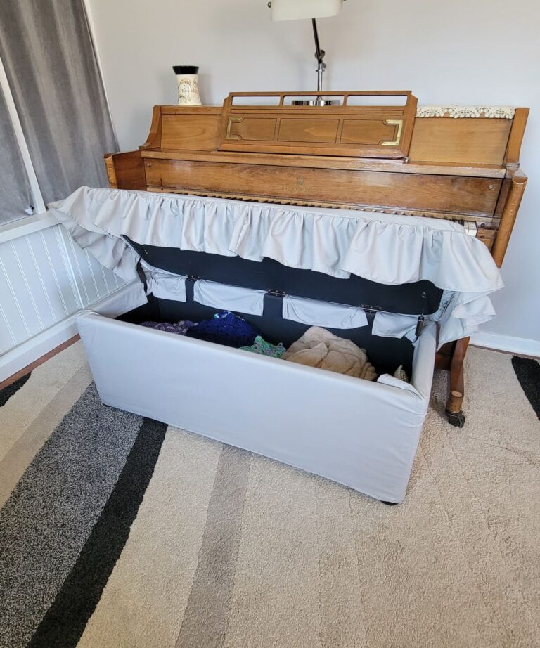 How to Sew a DIY Storage Bench Cover – B4 and Afters