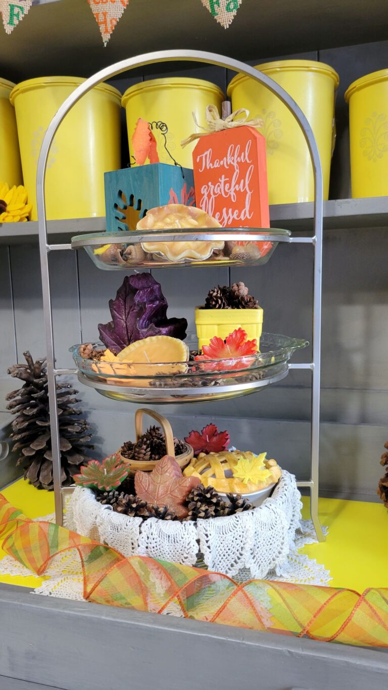 How I Made my own DIY Fall Tiered Tray for $3 – B4 and Afters