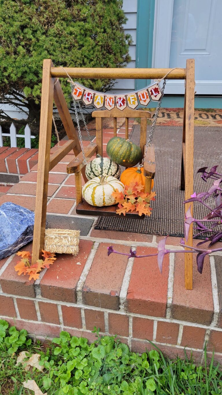 Easy Fall Swing Decor - How I Made an Adorable Mini Vignette – B4 and ...