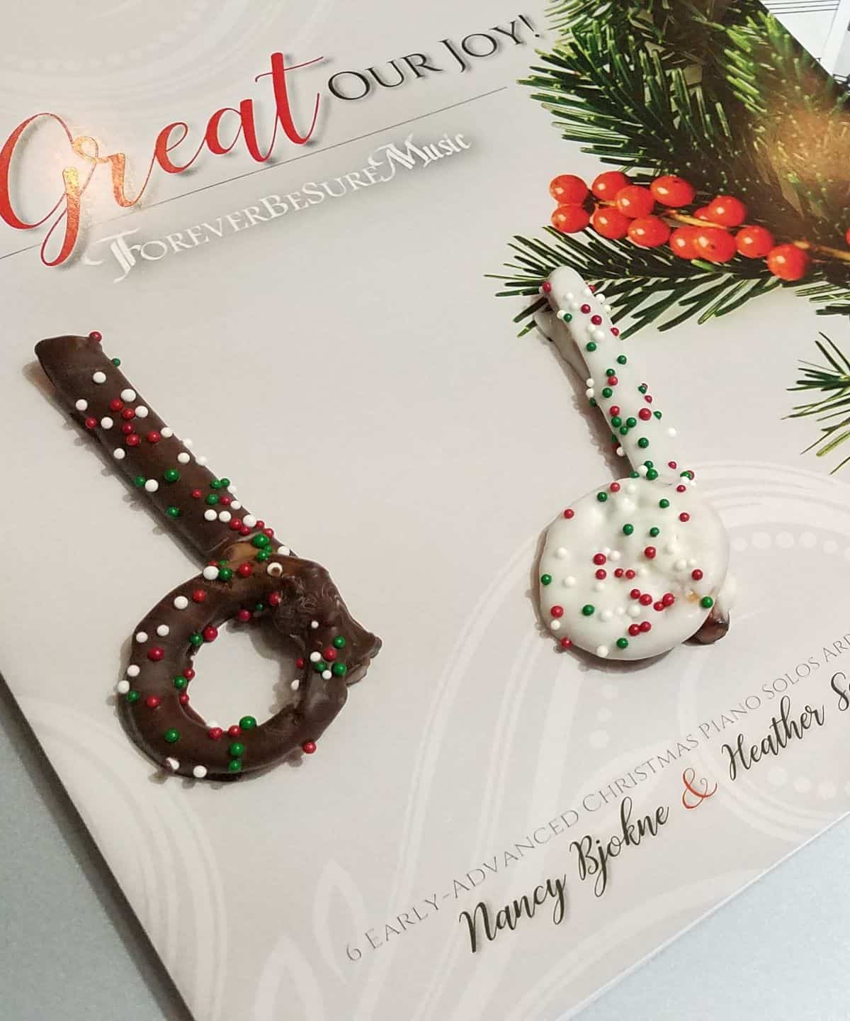 Chocolate Covered Music Note Pretzels – B4 and Afters