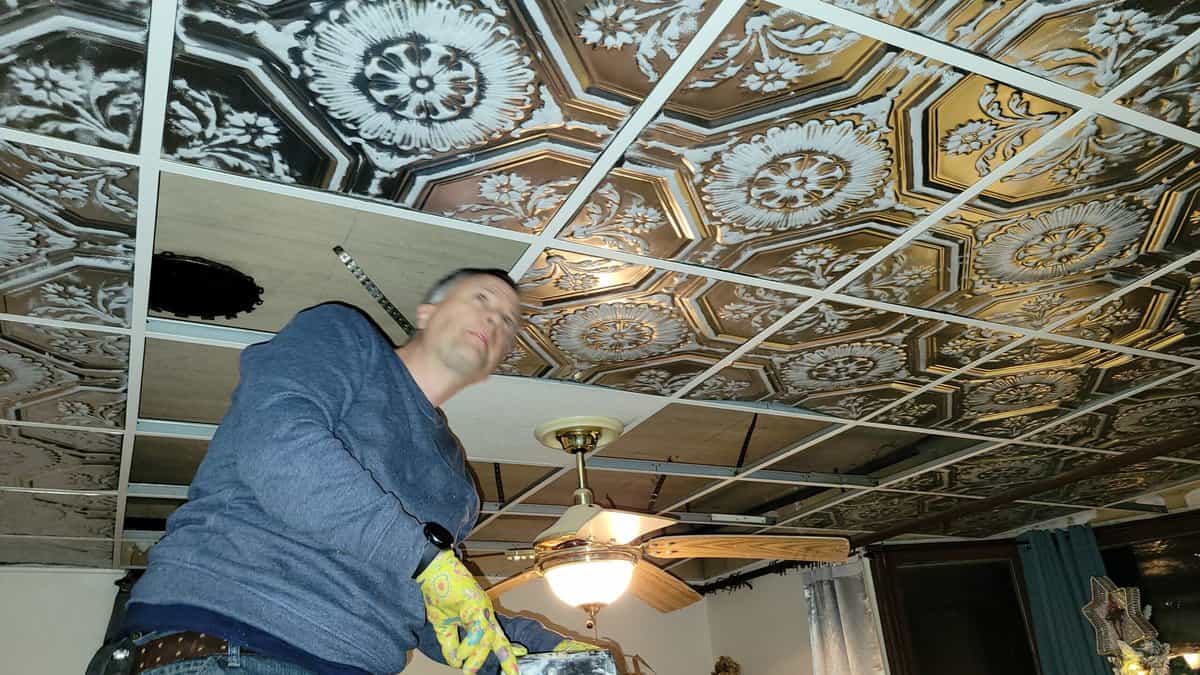 Painted Tin Ceiling Tiles – B4 and Afters