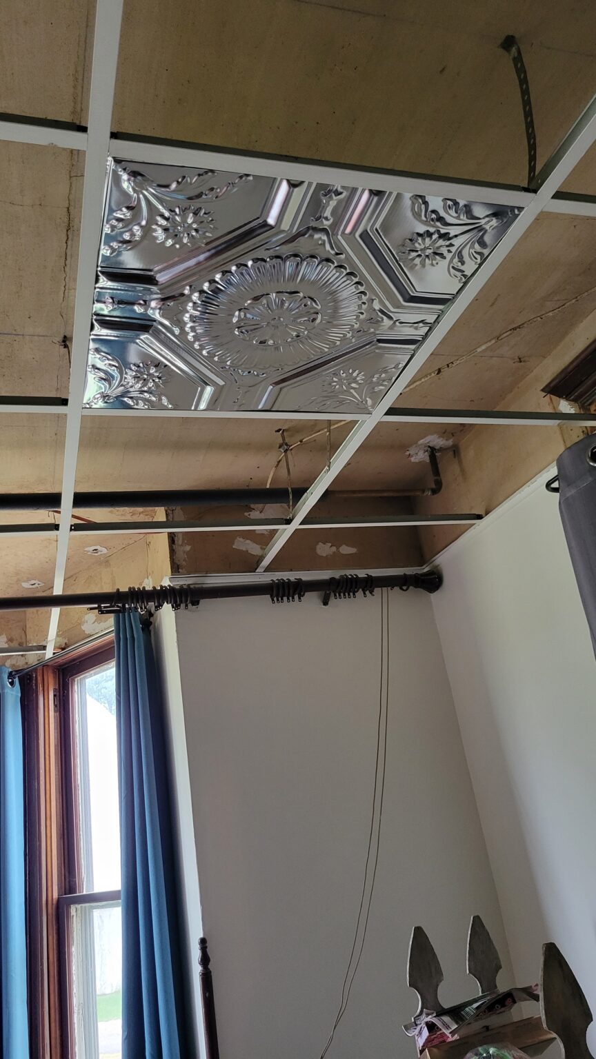 Painted Tin Ceiling Tiles – B4 and Afters