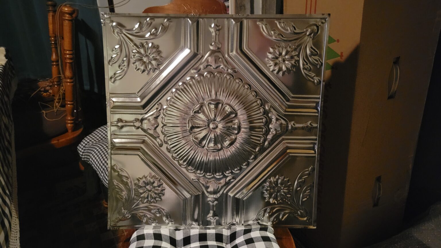 Painted Tin Ceiling Tiles – B4 and Afters