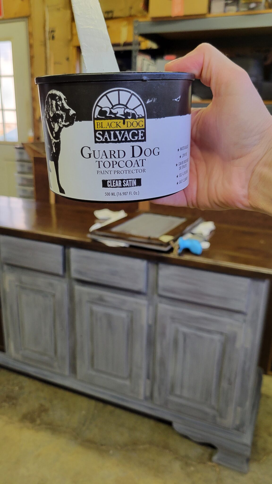 How I Painted a Hutch with Black Dog Salvage Paint Part 1 – B4 and Afters