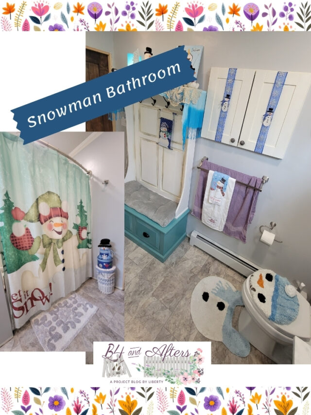 Snowman Bathroom Decor – B4 and Afters