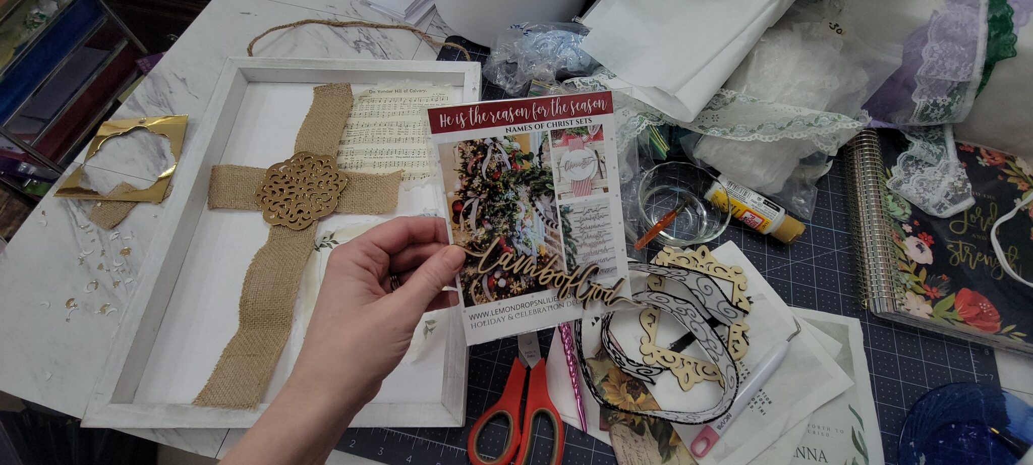 Easter Cross Mod Podge Sign – B4 and Afters