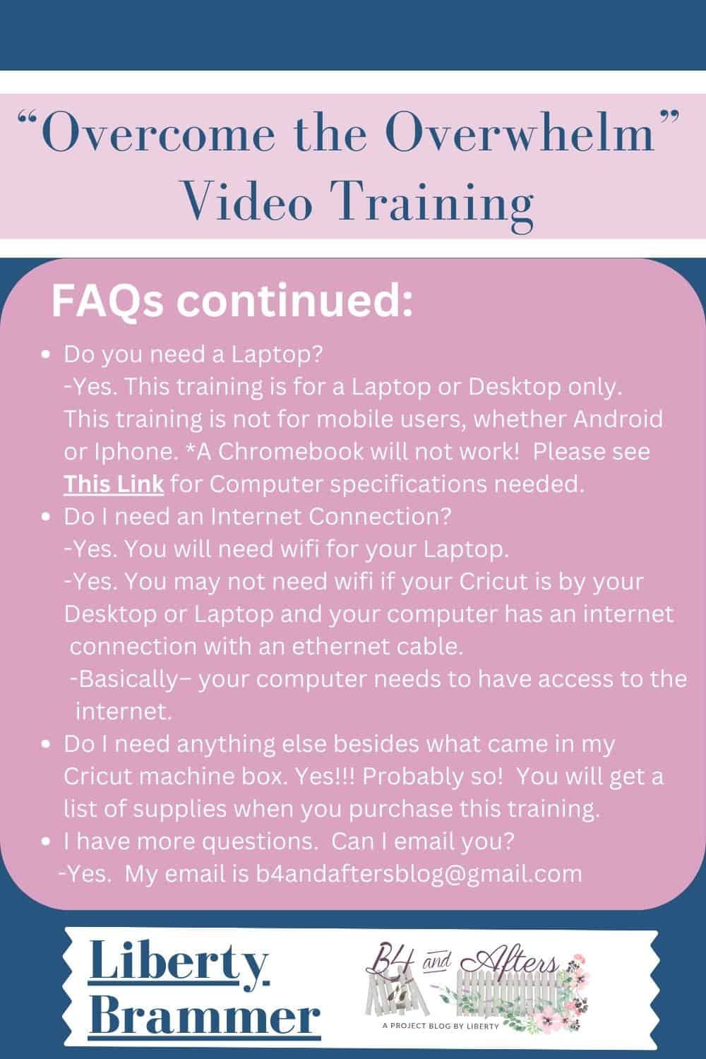 Overcome the Overwhelm beta – B4 and Afters