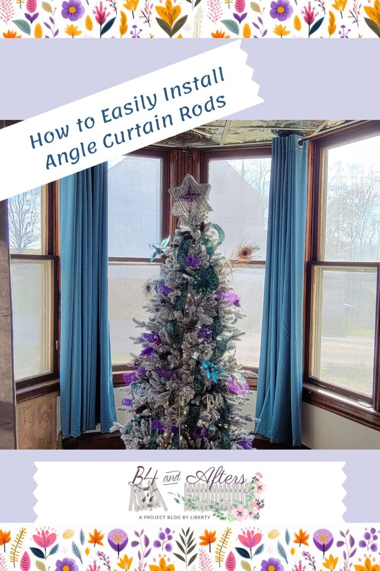 How to Hang Angle Curtain Rods for Bay Windows – B4 and Afters
