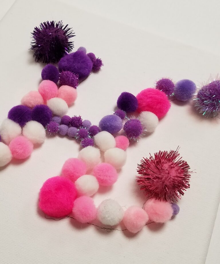 Pom Pom Letter Canvas Craft Gift Idea – B4 and Afters - an easy project ...